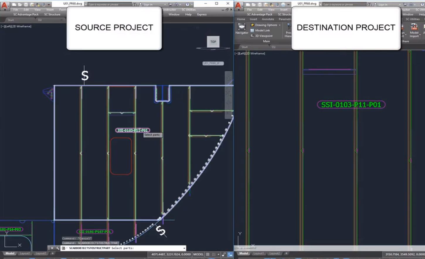 Transfer Parts Via Part Selection In Shipconstructor 2019 Ssi