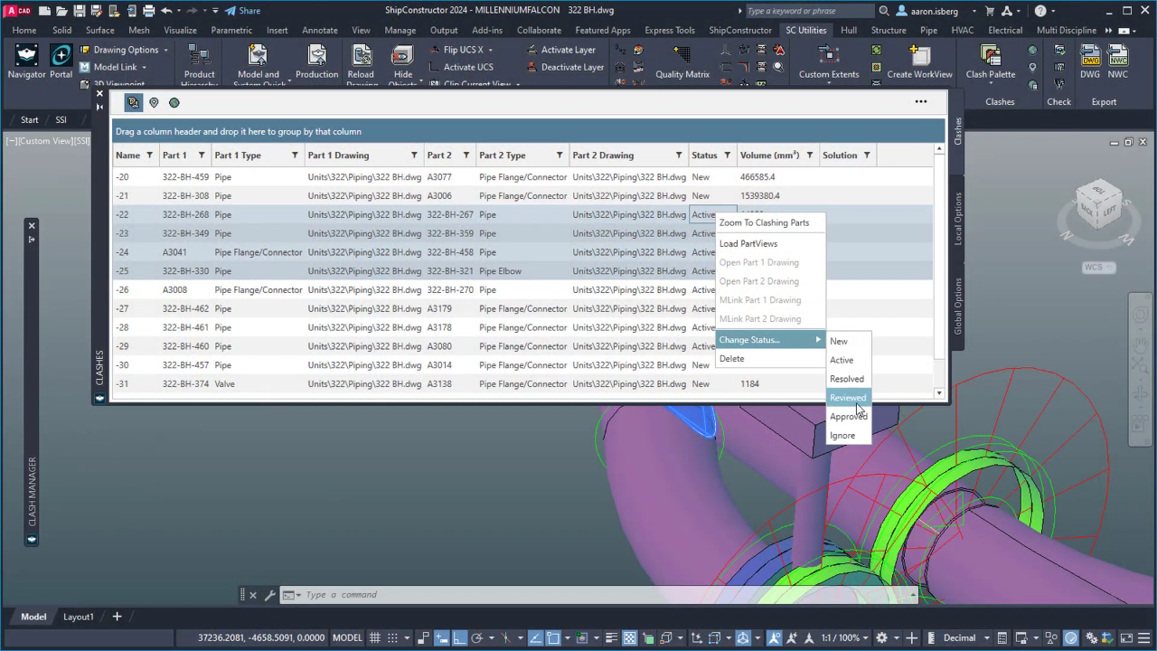 SSI 2024 R1.1 - Bulk Clash Status Editing » SSI